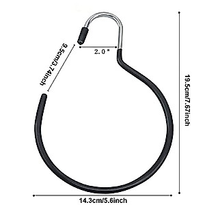 gofidin Scarf Ring Hangers Tank Tops Belt Hanger Non-Slip Ties Hanging Hook Non-Snag Closet Organizer Accessory Metal