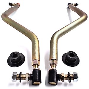 HD Switch - 2 Pack, Adjustable, Strong Crimp Design Steering Drag Link Kit Left & Right fits 597069802 597069902 Craftsman AYP Poulan Pro Husqvarna Lawn Mower Tractor +Includes 2 Sector Gear Dust Caps