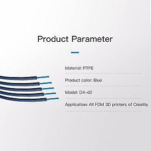 Creality Official 2 Meter Capricorn Teflon Tube PTFE Bowden Tubing 1.75mm Filament, Low Friction for Ender 3 Ender 3 Pro Ender 3 V2, Ender 5 Ender 5 Pro, CR-10, CR-6 SE All FDM 3D Printer of Creality