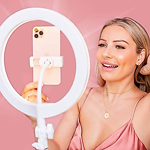 LITTIL Superstar - 10-inch USB Ring Light for Desk or Table | 3 Light Modes with Flexible Smartphone Stand | Streaming, Zoom Calls, YouTube Makeup Tutorials, Stories, TikTok, or Selfies