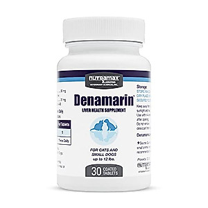 Nutramax Laboratories Denamarin Liver Health Supplement for Small Dogs and Cats - With S-Adenosylmethionine (SAMe) and Silybin, 30 Tablets