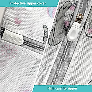 YUNHEGONG Mesh Laundry Bags for Delicates, 5 Pcs Fine Mesh Wash Bag for Lingerie, Bra, Underwear, Garment, Silk, Socks