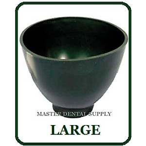 Dental Lab Mixing Bowl Flexible Alginate and Stone Dark Green Flexi (Dark Green, Large)