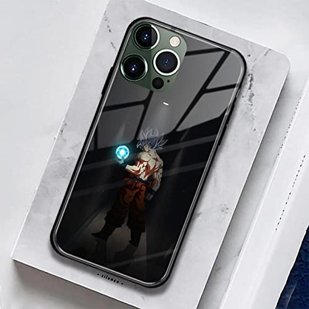 HEMINJYJEF Top Popular Japanese Anime Role Cool Unique Design Anti-Drop Cover Shell Manga Pattern Non-Slip Glossy Glass Protective Phone Case for iPhone 14 Pro Max