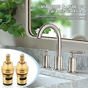 Ceramic Cartridge for Grohe 45882000, Left Side of the Sink Clockwise Closing Cartridge Replacement, Faucet Cartridge Replacement Assembly, Brass