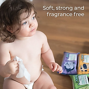 Mum & You Biodegradable Compostable Vegan Registered Plastic Free Baby Wet Wipes with Recyclable Packaging, 99.4% Water, 0% Plastic, Hypoallergenic & Dermatologically Tested (Pack of 6)