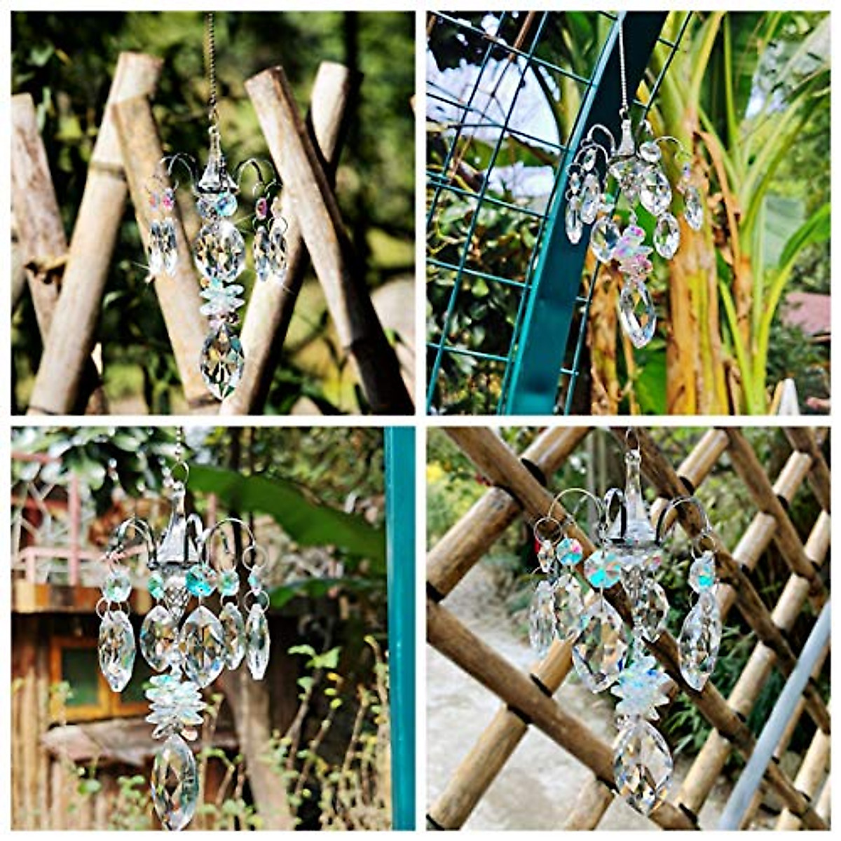 H&D HYALINE & DORA Crystals Horse Eye Prisms Suncatcher Hanging Ornament Rainbow Maker Hanger for Home,Garden Decoration