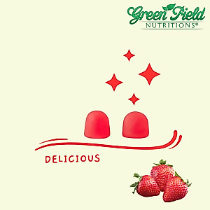 Greenfield Nutritions - Halal Biotin Gummies Vitamin for Hair, Skin and Nails, Supports Fat Metabolism, Hair Growth, Strong Nails & Clear Skin, Gelatin Free, Non-GMO, and Gluten Free - 90 Gummies