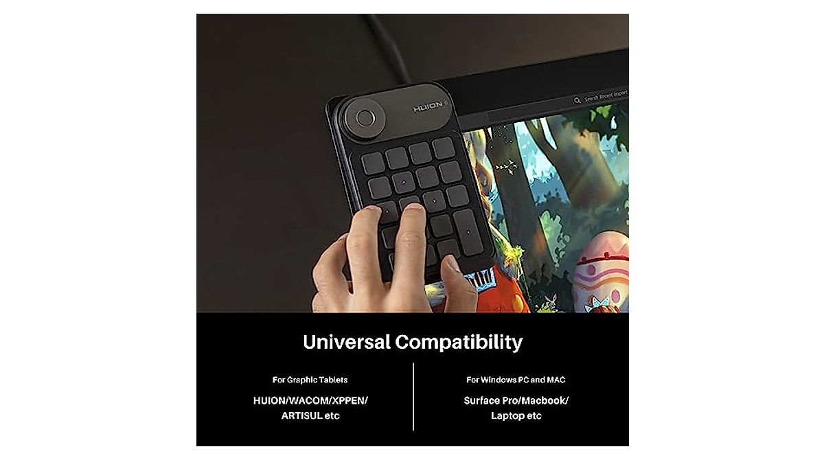HUION Keydial Mini: Bluetooth Programmable Keypad
