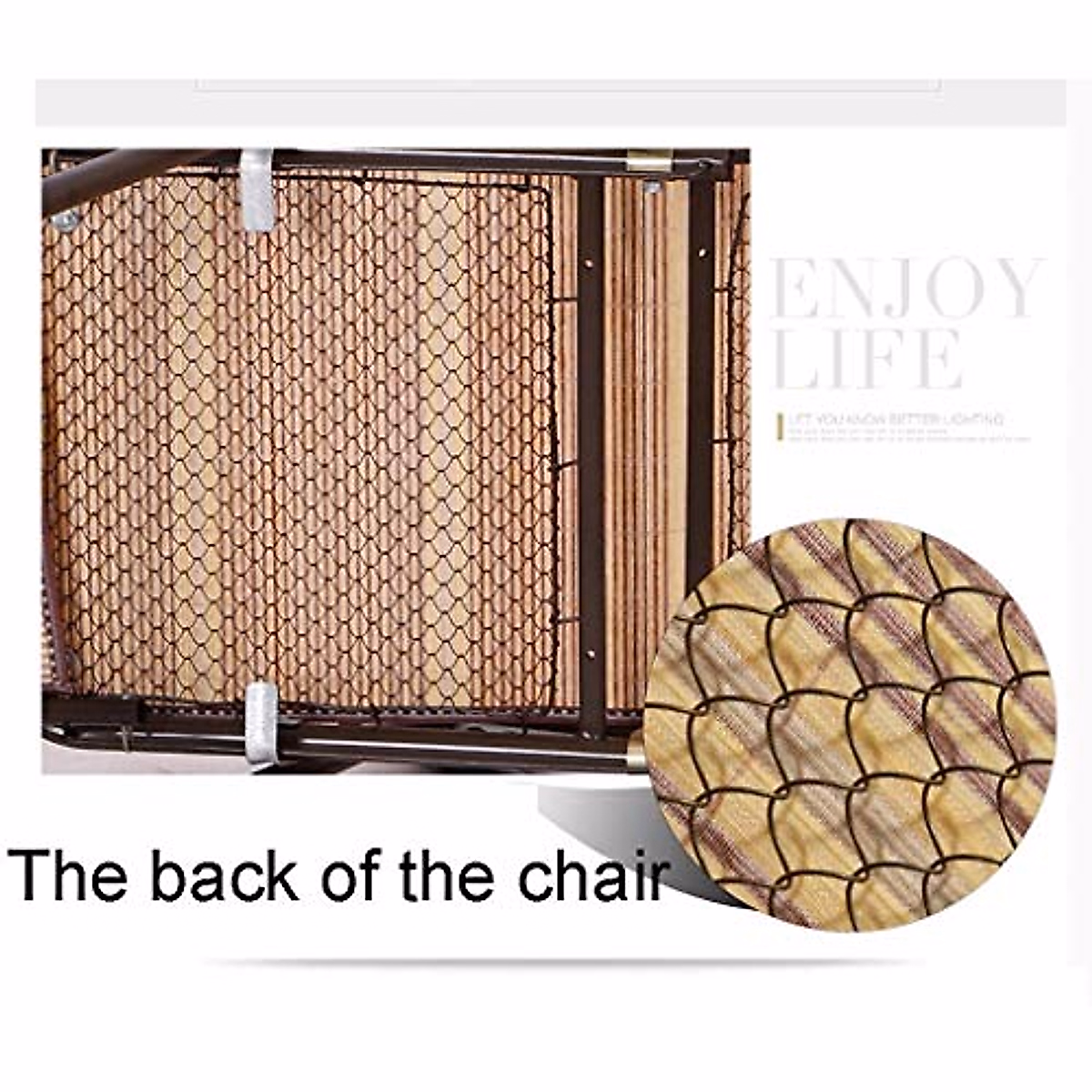 SikrEa Balcony Recliner, Bamboo Weaving Balcony Office Recliner Reclining Sun Lounger Outdoor Garden Patio Gravity Chair Lazy Folding Chair