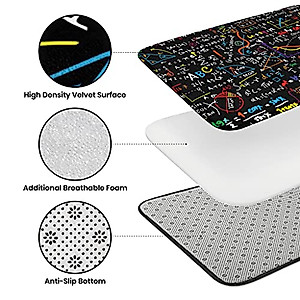 Non Slip Large Area Rugs Durable Thick Floor Mat Doormats Black Math Linear Mathematics Education Pattern Printed Floor Pad Rugs Living Room Bedroom Carpet Standing Mat Home Decor 60"x40"