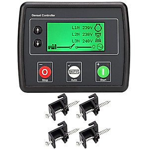 Eujgoov Auto Mains Failure Control Module Generator Controller Self-Starting LCD Protection Controller DSE4520 Industrial Supplies