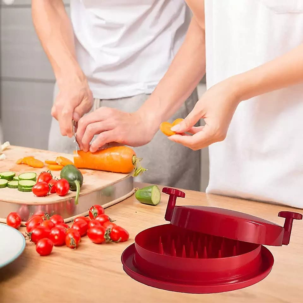 MY DEVELOPMENT Chicken Shredder Tool Twister with Handles | Non-Skid Base Chicken Shredder Machine | Shredder Machine for Beef, Pork and Chicken Meat | Shredder Gadget for Kitchen – Red