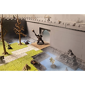 Monster Adventure Terrain- 50pc Grass Tile Expansion Pack- Hand-Painted 1x1 -Tile Set- Easy Snap Creates Amazing Tabletop Terrain in Minute- Customize Your D&D and Pathfinder Dungeons Your Way