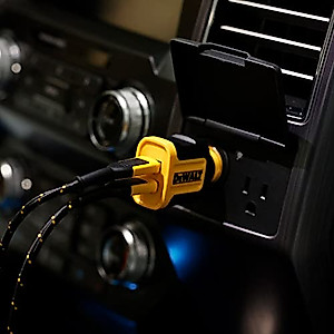 DEWALT 2-Port USB Car Charger — 24W Fast Charge Dual Port USB-A for iPhone 14 13 12 11 Pro Max X XR XS 8 Plus 6s iPad — Compatible with Samsung Galaxy S22 S21 S10 Plus S7 GPS