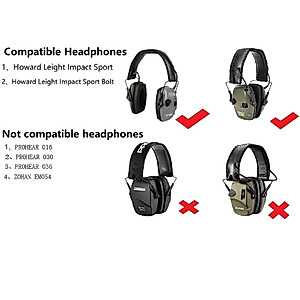 Tactical Helmet ARC Rail Adapter for Tactical Electronic Shooting Earmuffs, Compatible with Howard Leight Impact Sport Product Model ‎R - 01526 Headphones (DE)