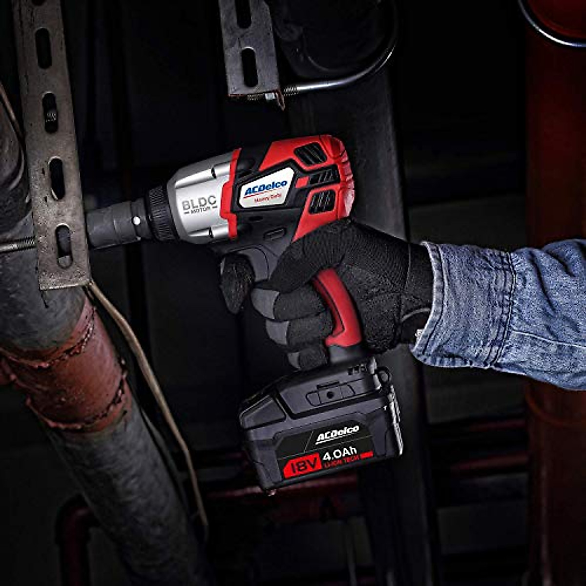 ACDelco ARI20138A1-3M P20 Series 20V Cordless Li-ion 3/8” 430 ft-lbs. Heavy Duty Brushless Impact Wrench Tool Kit with Carrying Case