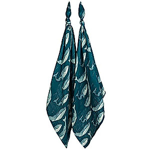 Milkbarn Bamboo Burp Cloths (Blue Whale)