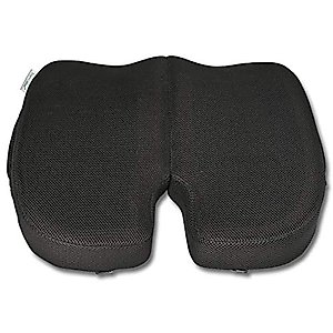 TravelMate Extra-Large Gel-Memory Foam Seat Cushion – Perfect for Office Chair and Wheelchair – Does Not Slip Even on Marble Floors – Washable & Breathable Cover – Relieves Back Pain – 19.5”x17”x2.5”