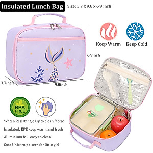 JIANYA Girls Backpack for School Kids Bookbag Kindergarten Elementary Backpack Lunch Box Set