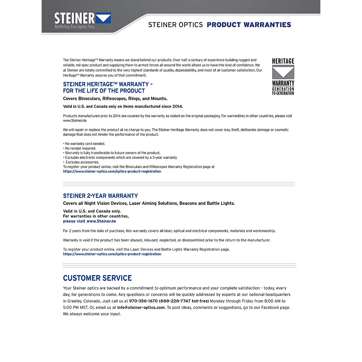 Steiner unisex adult 5958 H-Series Ring, 30mm, 1" H Series Lightweight Ring 30mm Med 1 , Multi, Medium 1.0 US