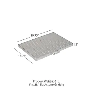 TITAN GREAT OUTDOORS Griddle Cover Fits 28in Blackstone Grill, Diamond Plated Aluminum Flat Top Griddle Guard Cover