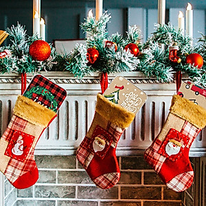 Whaline 12Pcs Christmas Tin Gift Card Holder Boxes 6 Design Metal Box with Lids Rustic Xmas Tree Snowman Tin Box Container for Christmas Stocking Stuffer Cards Crafts Party Favors