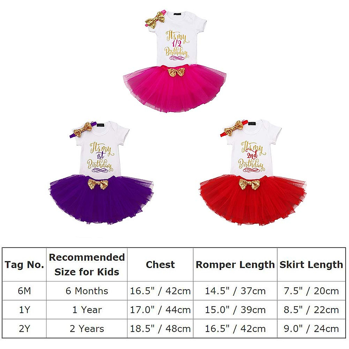 ODASDO It’s My 1st First Birthday Outfit Newborn Infant Baby One Year Party Cake Smash Set Princess Dress Cotton Short Sleeve Bodysuit Romper Tutu Skirt Sequin Bowknot Headband 3pcs Pink 1st 1T