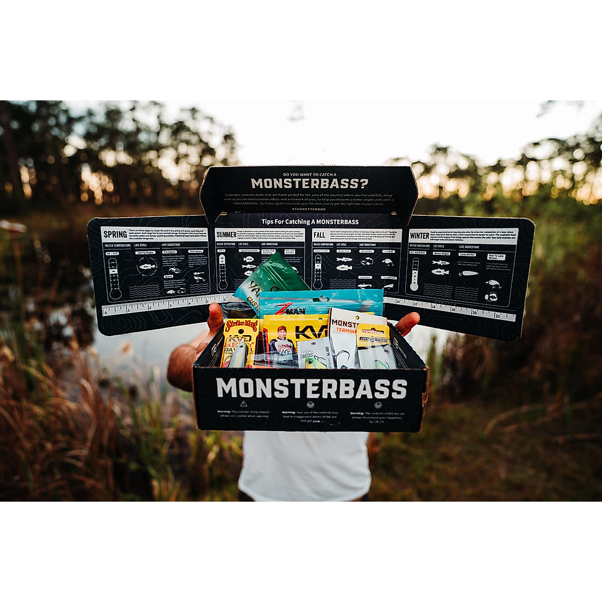 MONSTERBASS Topwater Bass Fishing Kit Packed with 6-8 of The Best Topwater Baits! Brand Name Frogs, Baits & Lures to Help You Catch More Fish!