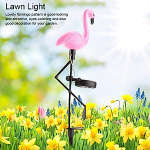 Yosoo- Solar Flamingo Garden Light, 2 Pack Pink Flamingo Solar Powered Outdoor LED Lawn Light Decorative Stake Lamp Pink Flamingo Yard Ornament Stakes for Garden Yard Pathway