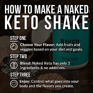 Naked Keto - Premium Keto Fat Bomb Powder - Unflavored - Only Two Ingredients – Gluten-Free, Soy Free Keto Supplement with no GMOs and No Artificial Sweeteners – 1.3 LB
