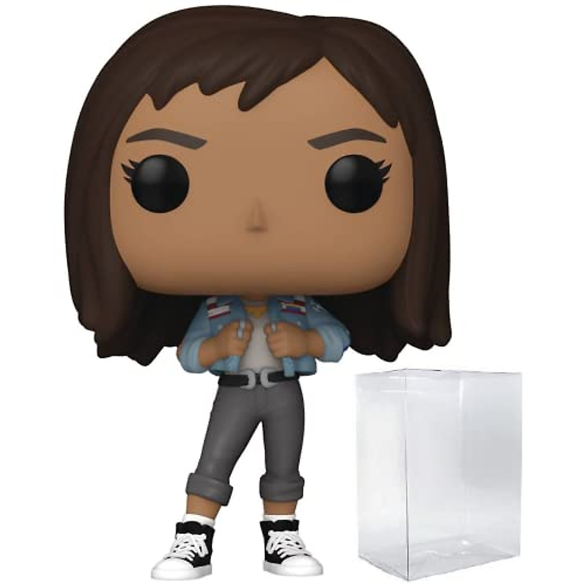 POP Marvel: Doctor Strange Multiverse of Madness - America Chavez Funko Vinyl Figure (Bundled with Compatible Box Protector Case), Multicolor, 3.75 inches