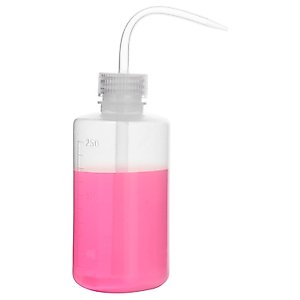stonylab Chemical Wash Bottle (1-Pack), LDPE Plastic Safety Lab Squeeze Wash Bottle with Narrow Mouth and Scale Labels Squirt Bottle, 250 ml (8 oz)