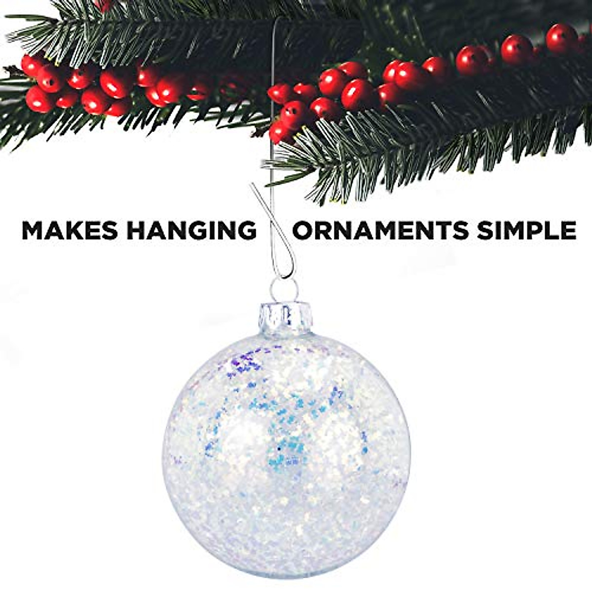 150 Pack Christmas Ornament Hooks – Great Xmas Ornament Hangers for Christmas Tree Decoration (Silver)