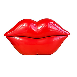 Corded Lip Phone, Benotek Novelty Landline Phone for Home/Office/Shops/Party Decor, Real Wired Funny Mouth Cartoon Telephone for Gift (Red)