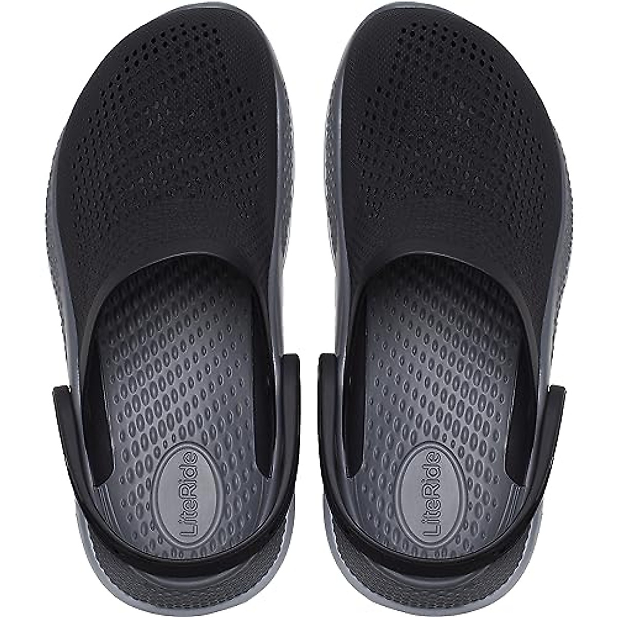 Crocs Unisex LiteRide 360 Clogs, Black/Slate Grey, 8 Men/10 Women