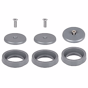 3 Pack Commercial Spray Valve Repair Kit for Most Commercial Sink Pre-Rinse Sprayer Spray Face Bumper and Screw Repair Part 1.42 GPM, Grey