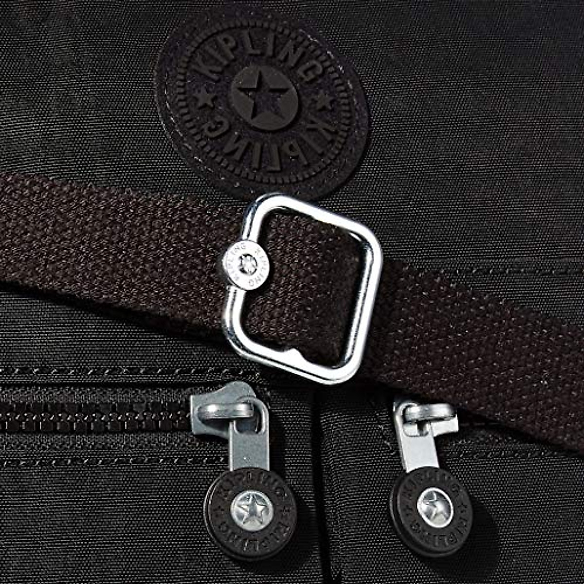 Kipling Women's New Angie Handbag, Lightweight Crossbody, Nylon Travel Bag, Black Noir