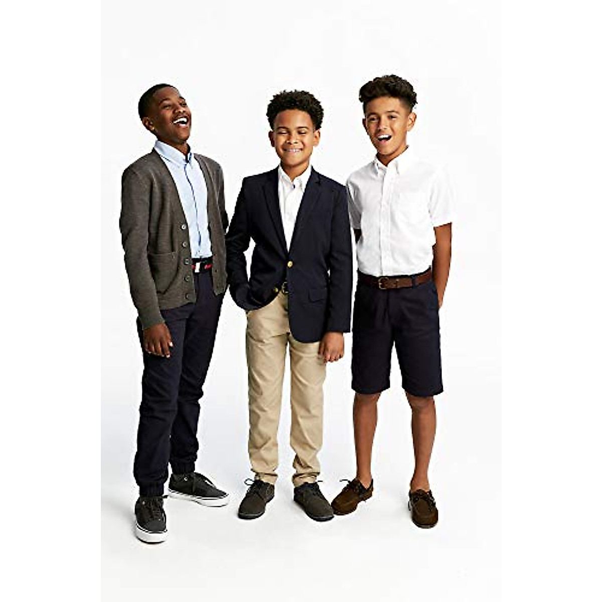 French Toast Boys Expandable Collar Dress With Long Sleeves (Standard & Husky) Button Down Shirt, White, 5 US