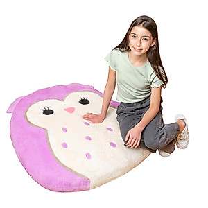 BigMouth x Squishmallows Original Inflat-A-Pal, Inflatable Floor Pillow, Jumbo Animal Cushion Lounger for Kids - Holly The Owl Squishmallow