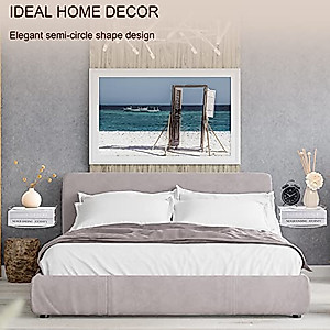 HMYHUM Acrylic Floating Nightstand Set of 2, Wall Mounted Bedside Table for Bedroom, Hanging, 8 lbs Load, 10.5" L x 10 "W x 4" H, Clear