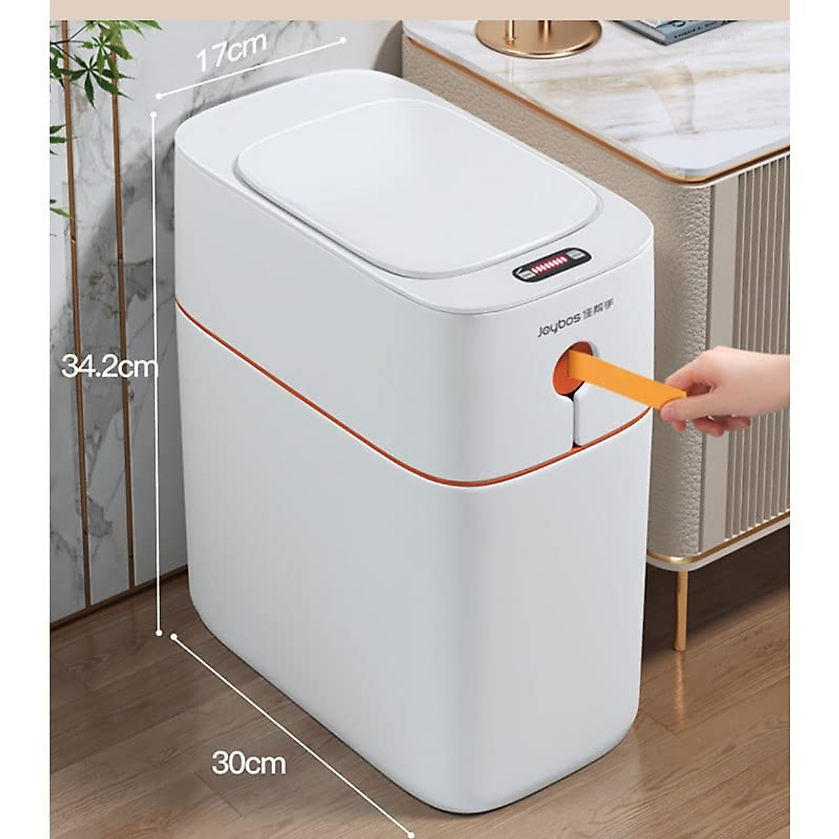 N/A Electronic Automatic Trash Can Automatic Packaging 13L Household Toilet Bathroom Waste Garbage Bin Smart Sensor Trash Can