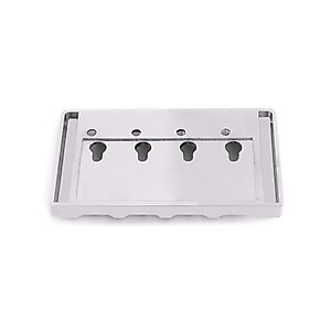 Bogart 4 String Bass Bridge A Style Top Load and String Through Body Tailpiece with Zinc Saddles for Electric Jazz Bass P Bass Chrome High Mass.