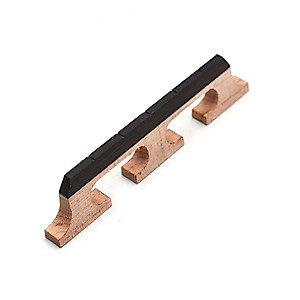 Banjo Bridge, Banjo Standard Wooden Bridge Banjos Accessories (5 Strings, Maple Ebony)