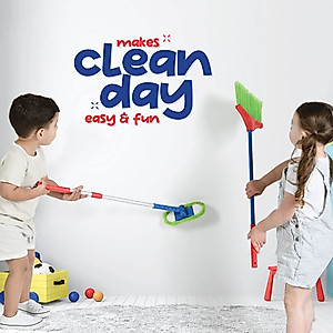 Play22 Kids Cleaning Set 4 Piece - Toy Cleaning Set Includes Broom, Mop, Brush, Dust Pan - Toy Kitchen Toddler Cleaning Set is A Great Toy Gift for Boys & Girls