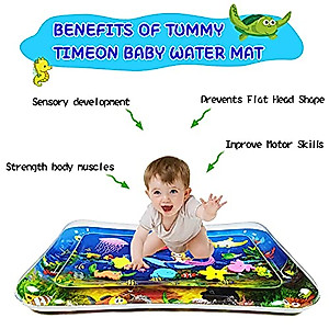 SUNSHINE-MALL Inflatable Tummy Premium Water mat Baby and Toddlers is The Perfect Fun time Play Activity Center Your Baby's Stimulation Growth (70 x 50 cm)