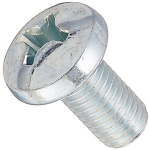 Small Parts Steel Machine Screw, Zinc Plated Finish, Pan Head, Phillips Drive, Meets ASME B18.6.3, 3/16" Length, Fully Threaded, #8-32 UNC Threads (Pack of 100)