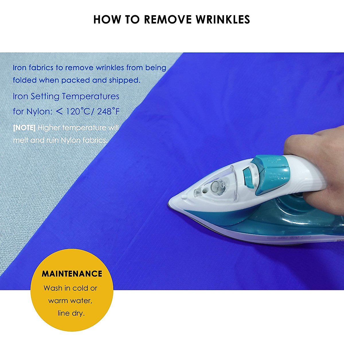 emma kites Black Ripstop Nylon Fabric 40 Denier, Pre-Cut Piece 3-Yard: 60"x108", Water Repellent Windproof Dustproof Airtight PU Coating