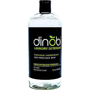 Ultra Sensitive Laundry Detergent w/ Lavender for Baby or Adult - Earth Friendly, Sensitive Skin, Sulfate-Free, Plant Based - by Dinobi | 32 Ounce | Environmentally Friendly, Hypoallergenic and Skin Safe, Vegan, and Safe for HE Washers!