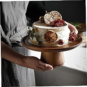 GRIRIW Tall Cake pan Wood Serving Tray Wood Tray Trays for Coffee Table Christmas Display Tower Rustic Cake Plate Cupcake Stand Coffee Table Plate Organizer Trays Candy nut Tray Food